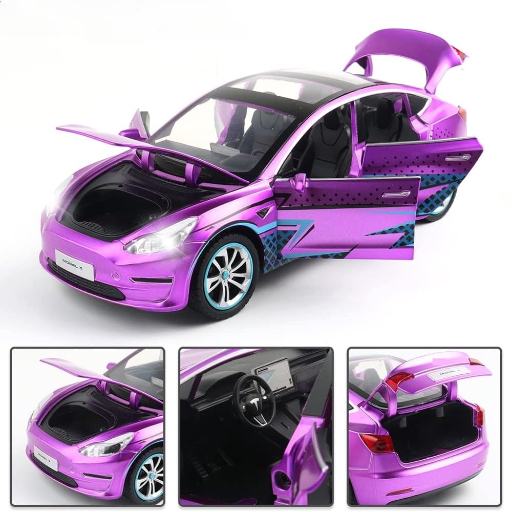 EROCK 1:24 Scale Model 3 Alloy Car Model Diecast Toy Vehicles for Kids ...