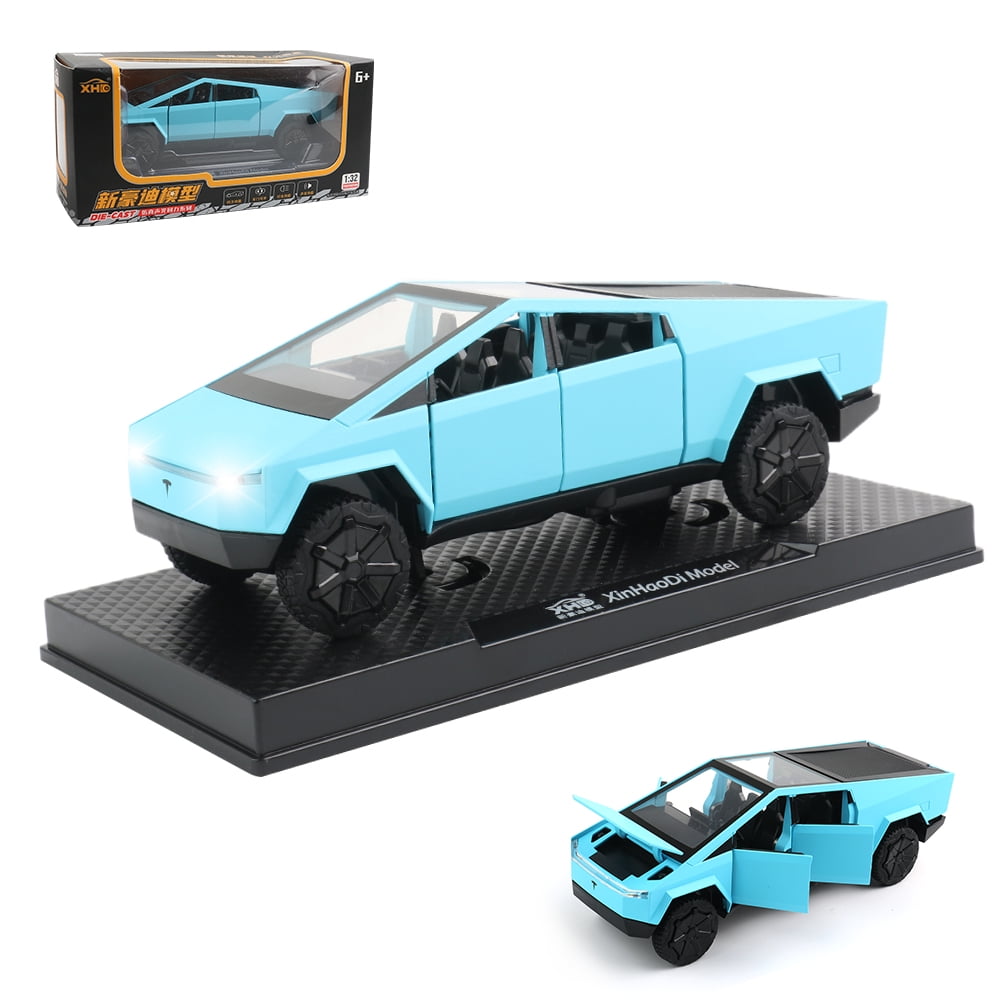 EROCK 1/32 Pick-Up Truck Model Car, Zinc Alloy Pull Back Toy Car with Sound and Light for Kids ...