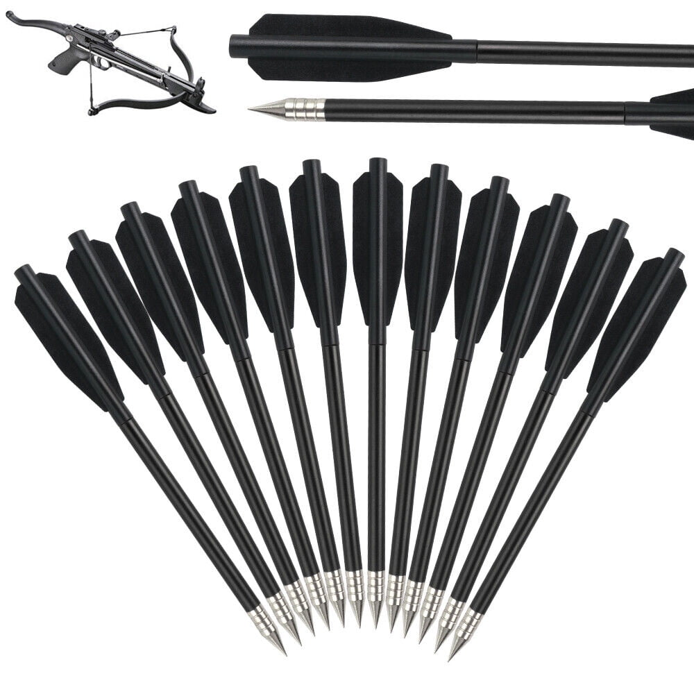 EROCK 12Pcs 6.25" Mini Crossbow Bolts Aluminium Crossbow Arrows for 50 ...