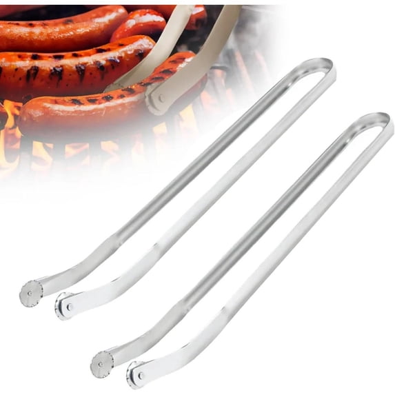EROCK 2 Pack BBQ Sausage Turning Tongs Hot Dog Tongs Stainless Steel ...