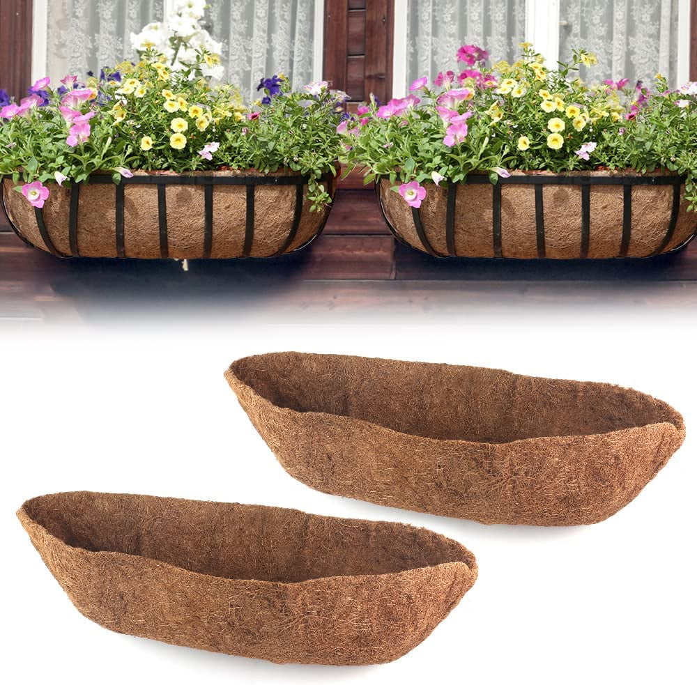 EROCK 2 Pack Trough Coco Liner Fiber Replacement for Planters, 30 inch ...