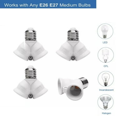 Yi Lighting E12 Candelabra Base to E26/E27 Medium Screw Socket Reducer ...