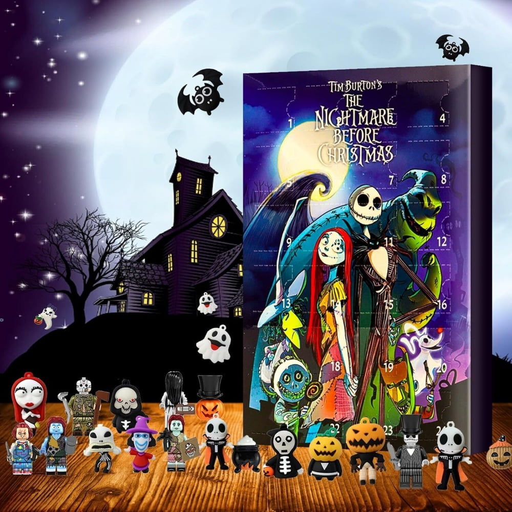 EROCK 2024 Halloween Advent Calendar 24Pcs Surprise Dolls Horror Movie ...