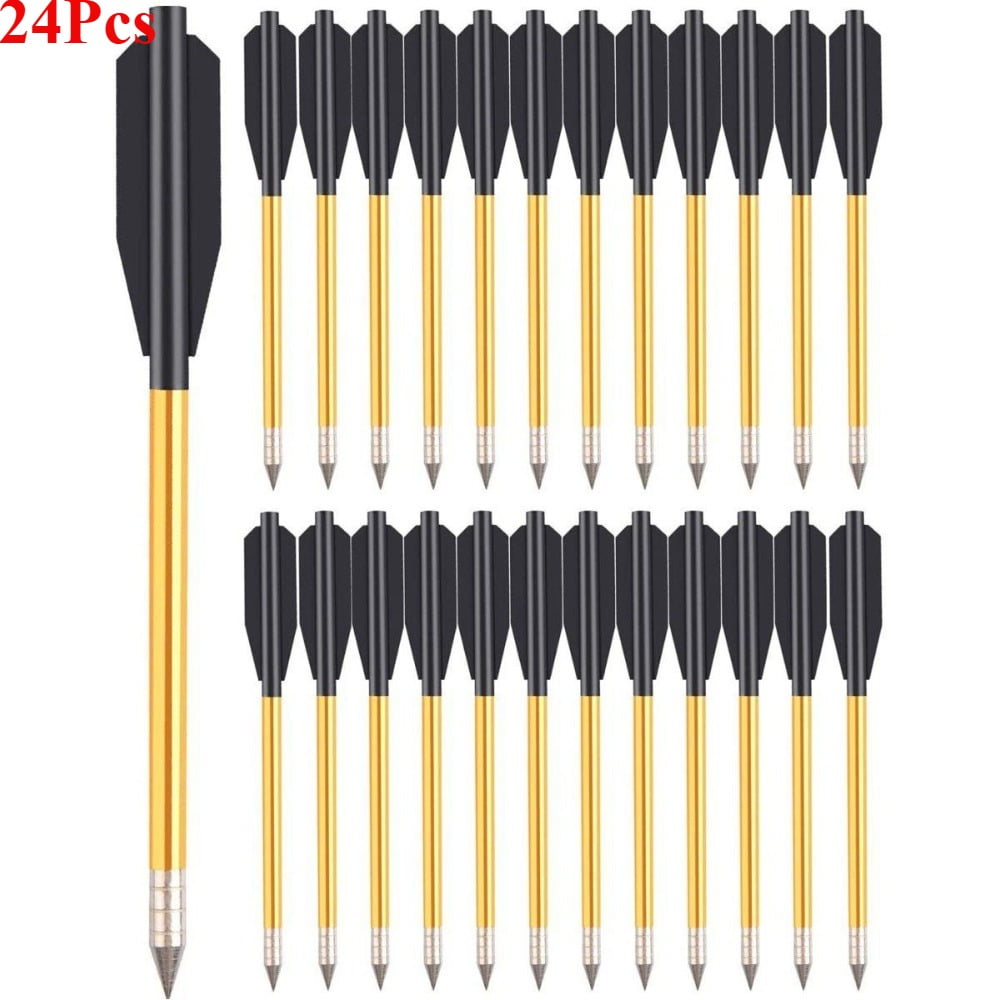 EROCK 24Pcs 6.5" Aluminum Arrows Bolts For 50 & 80 lb Target Archery ...