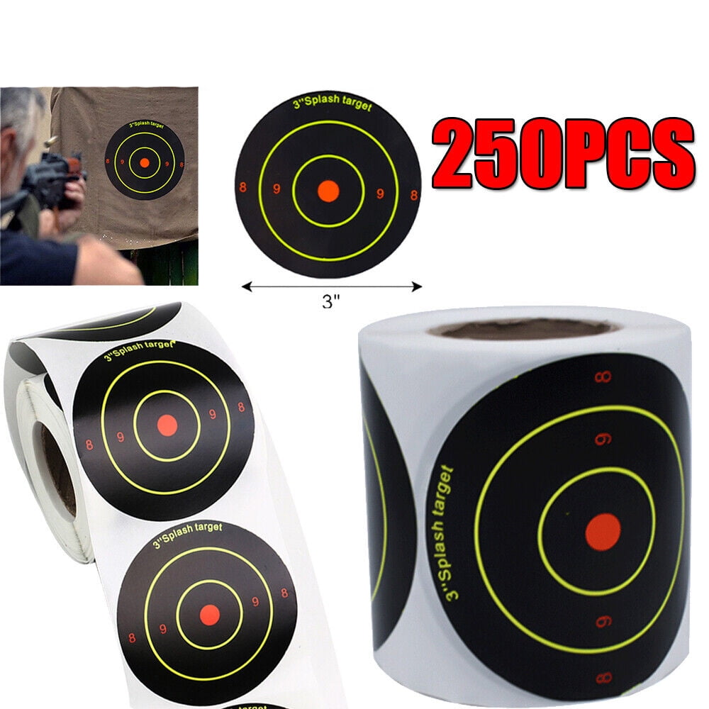 EROCK 250PCS 3" Target Paper Splatter Target Sticker Shooting Training ...
