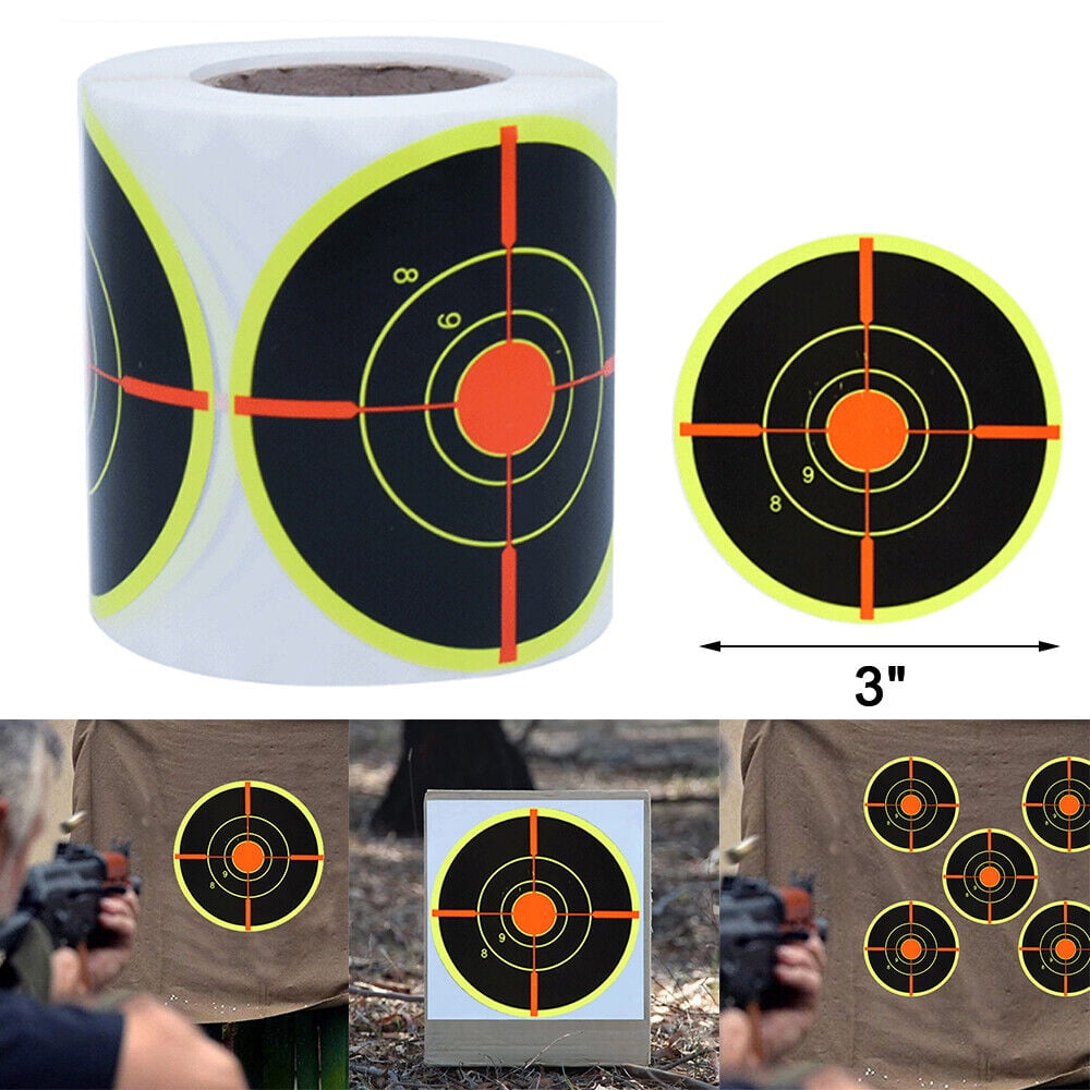 EROCK 250Pcs 3" Self Adhesive Paper Target Stickers Targets Reactive ...