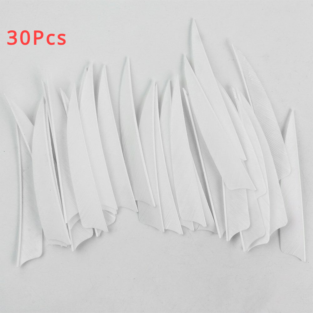 EROCK 4" 5" Bow Arrow DIY White Natural Turkey Arrow Archery Feathers ...