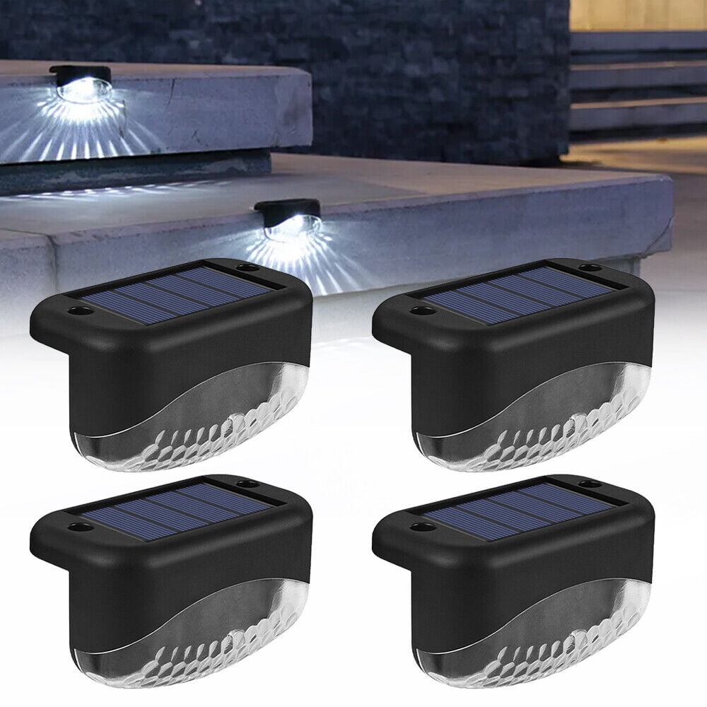 EROCK 4X Solar LED Deck Lights Path Garden Patio Pathway Stair Step ...