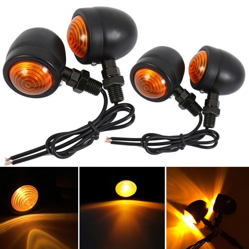 EROCK 4XMotorcycle Turn Signal Bullet Blinker Amber Indicator Light For ...