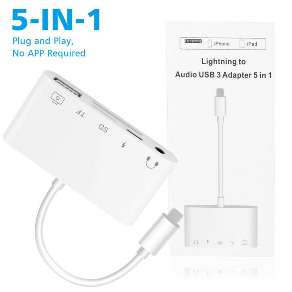 EROCK 5in1 USB Camera Micro USB to Card Reader Adapter SD Memory Slot ...