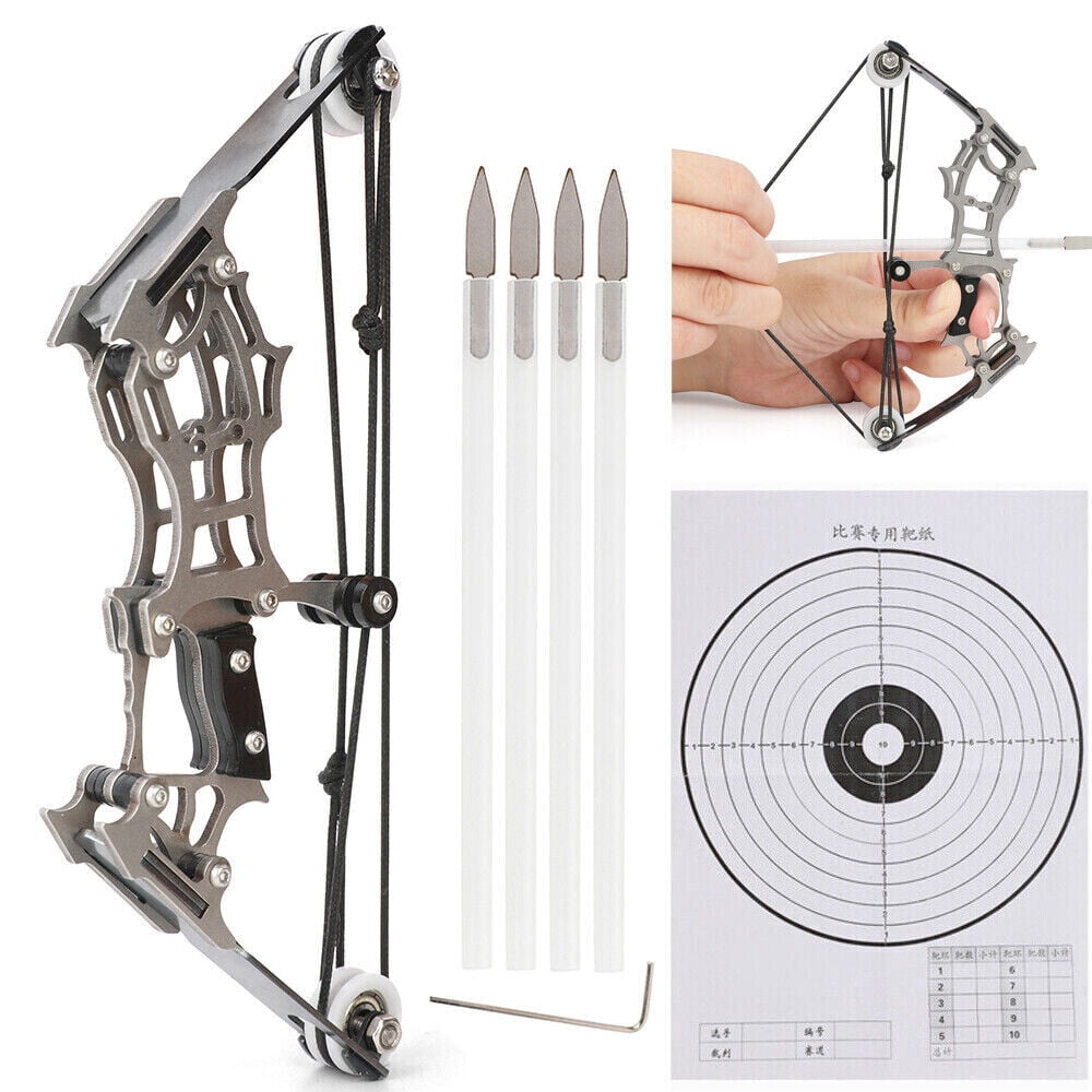 EROCK 6" Mini Compound Bow and Arrows Kit Target Shooting Archery Pocket Bow Toy Gifts - Walmart.com