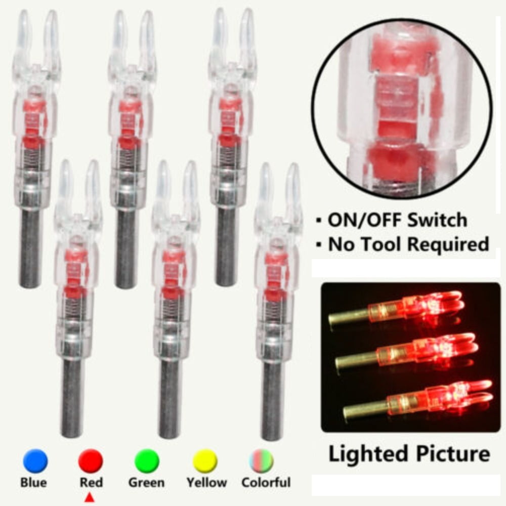 EROCK 6Pcs Led 6.2mm Automatically Lighted Arrow Nocks For Archery ...