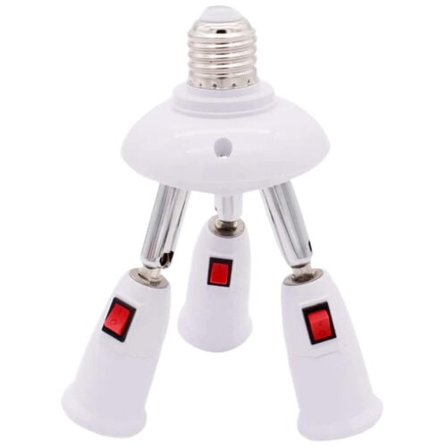 EROCK E26/E27 Connector with Switch Light Bulb Socket Splitter ...