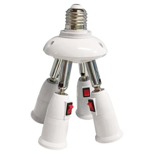 EROCK E26/E27 Connector with Switch Light Bulb Socket Splitter ...
