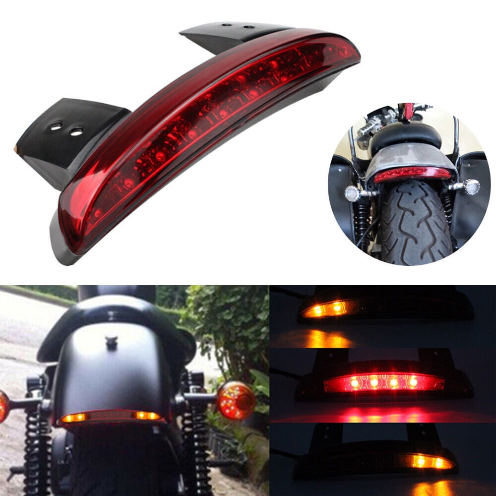 EROCK LED Brake Tail Lights Fender Edge For Harley Davidson Sportster ...
