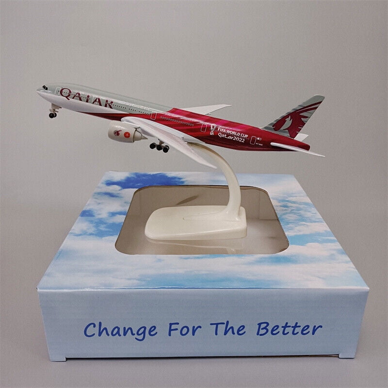 EROCK Model Plane Aircraft 20cm +Holder Alloy Metal QATAR Airways ...
