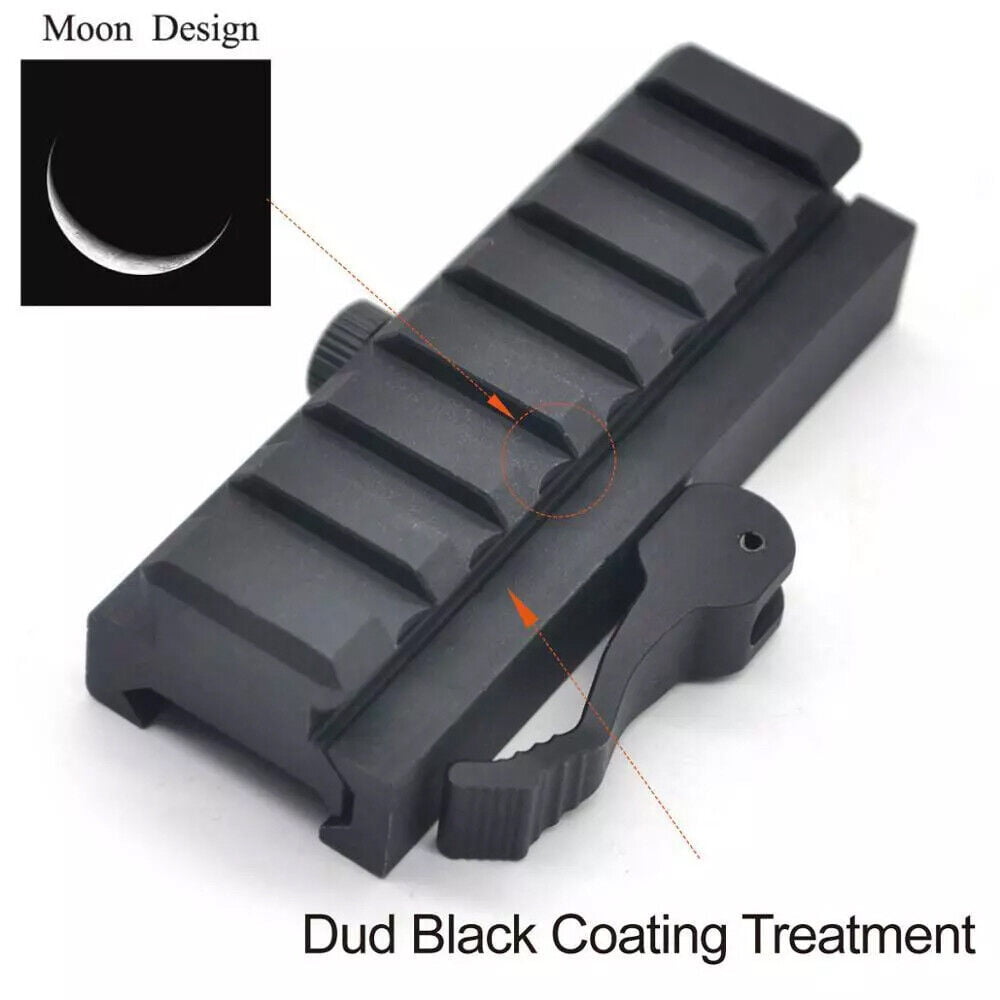 EROCK Quick Detach QD 7 Slots 20mm Picatinny/Weaver Rail Riser Scope ...