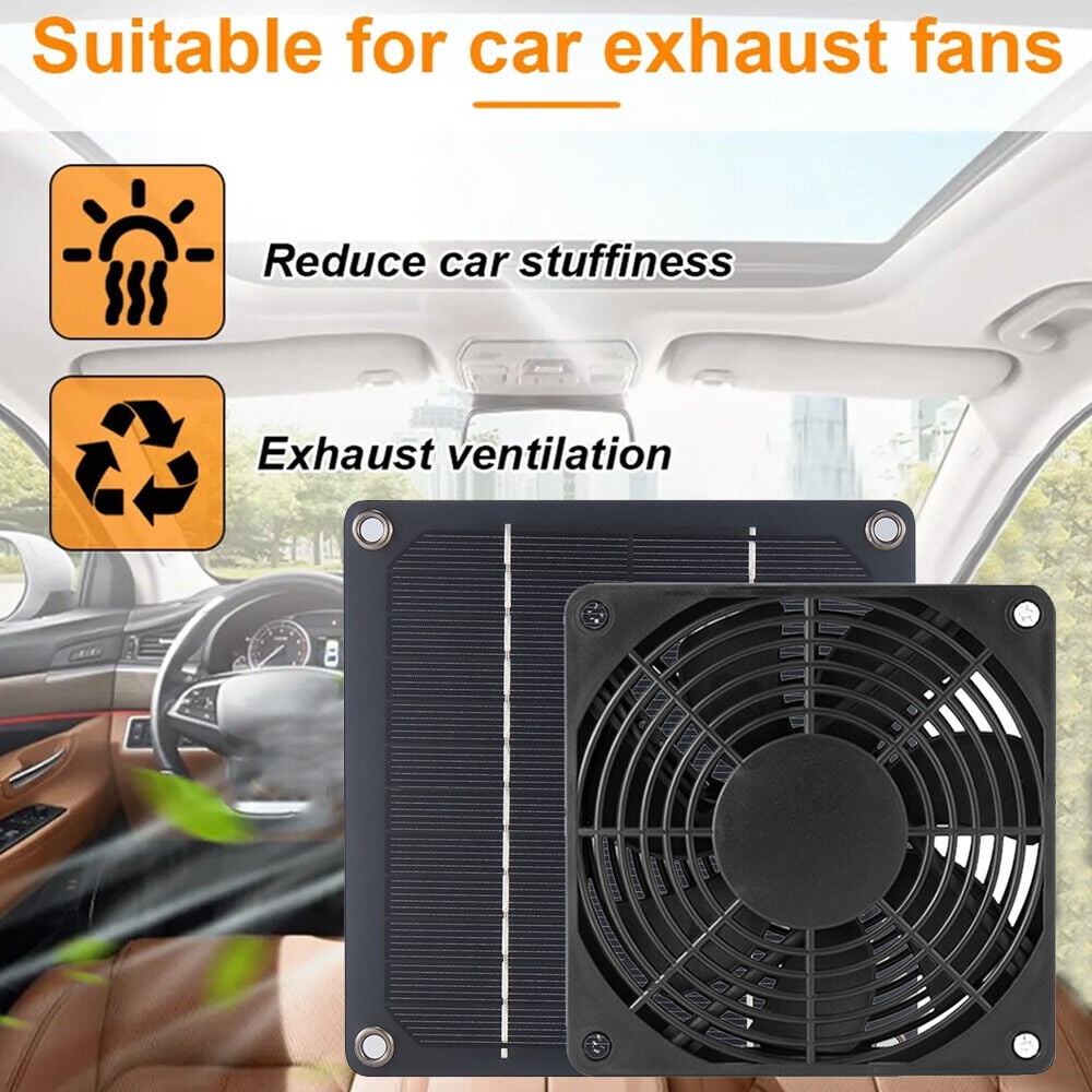 EROCK Solar Mini Ventilator Panel Powered Fan Exhaust Fan Greenhouse ...