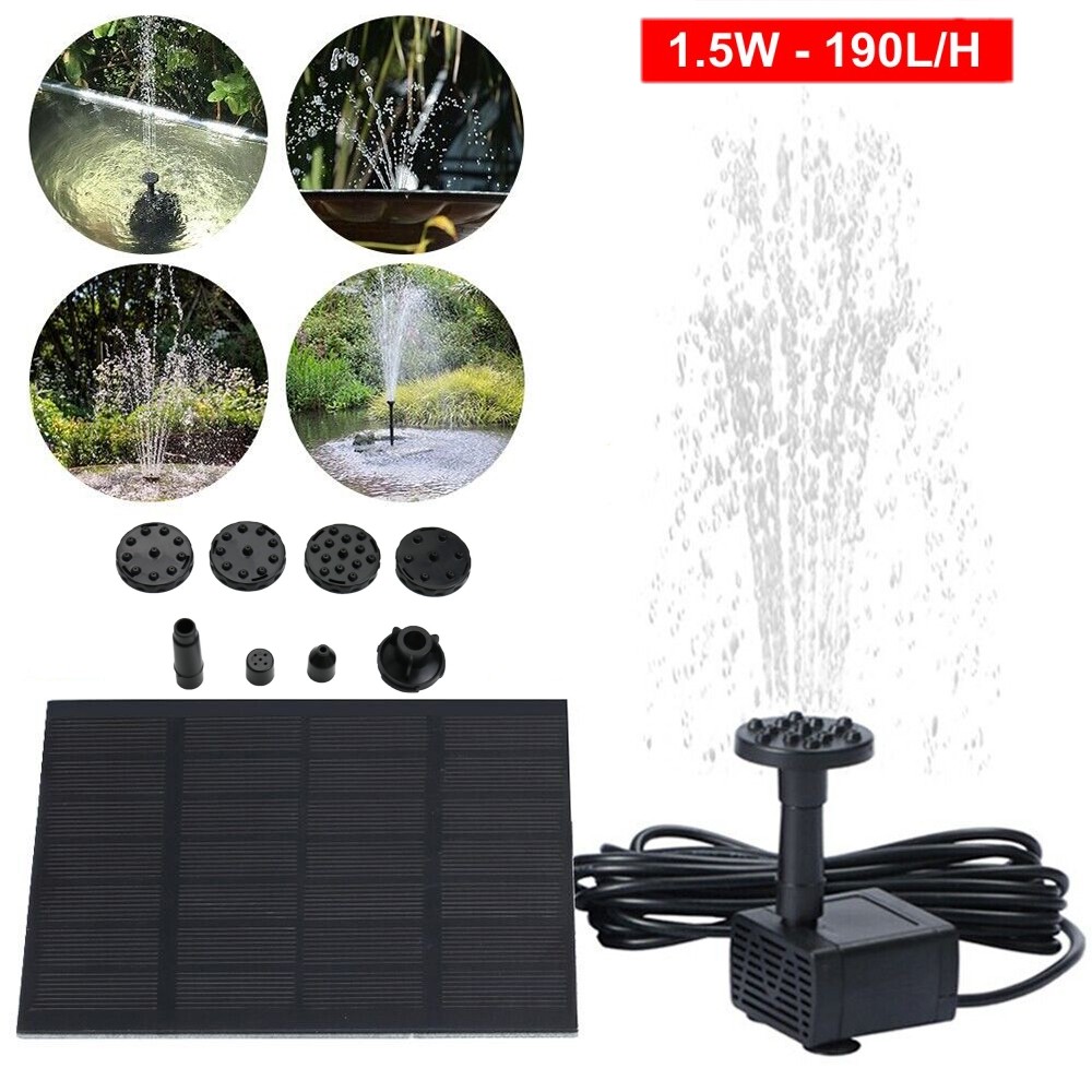 EROCK Solar Power Fountain Submersible Floating Water Pump Bird Bath ...