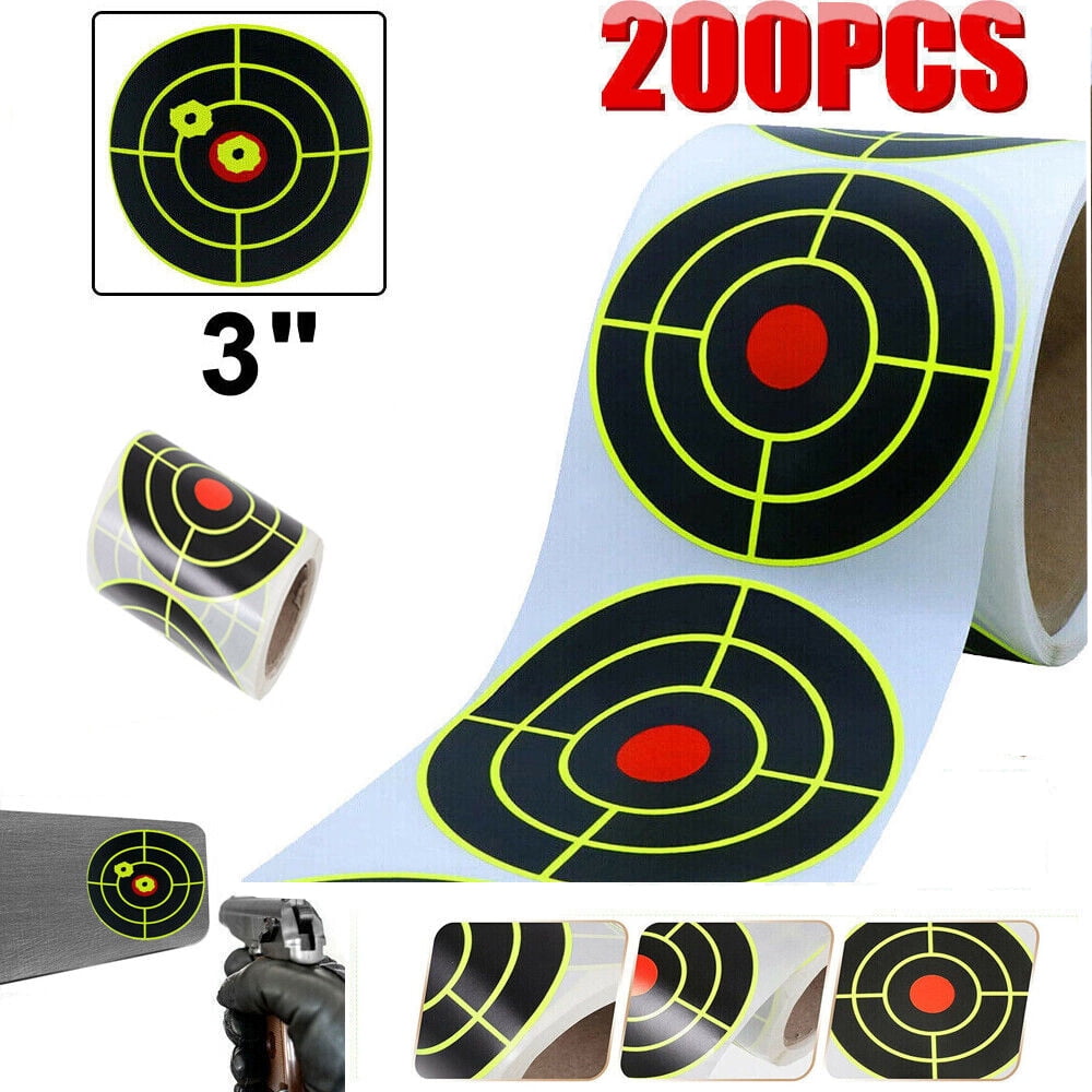 EROCK Splatter Target Stickers 200PCS 3" Reactive Shooting for BB Gun ...