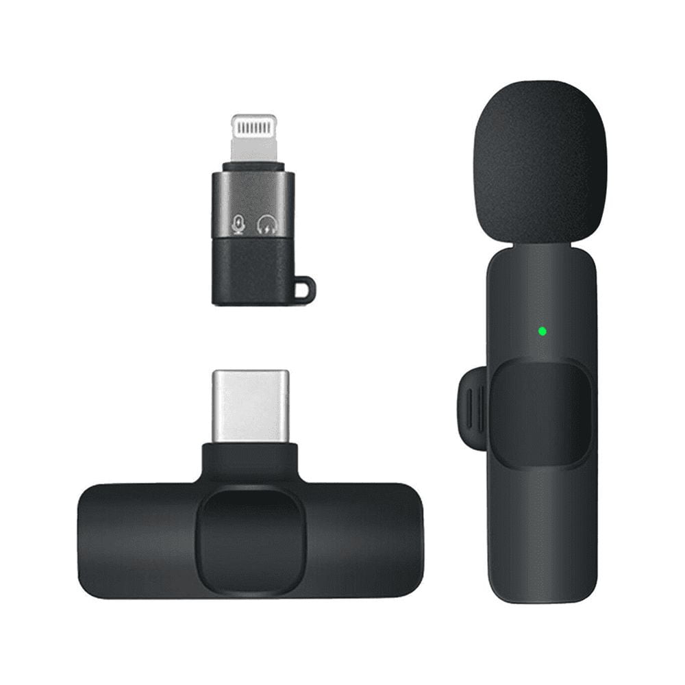 EROCK Wireless Lavalier Microphone Audio Video Recording Mini Mic for ...