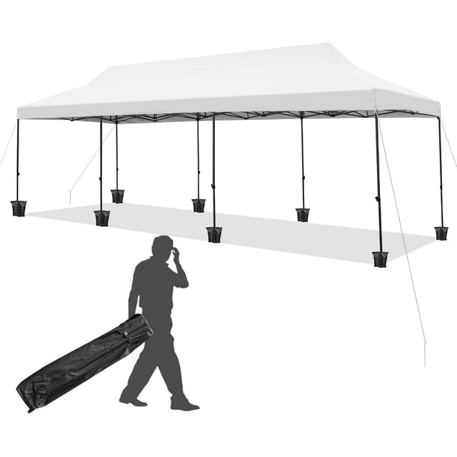 EROMMY 10x30 Pop Up Canopy Tent, Commercial Instant Canopy Heavy Duty ...