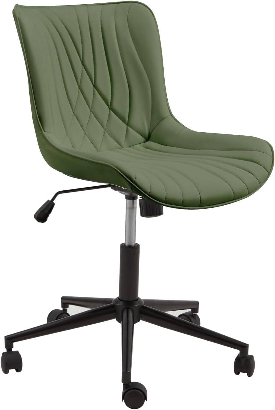 EROMMY Armless Office Chair, Small Armless Desk Chair with Wheels for ...