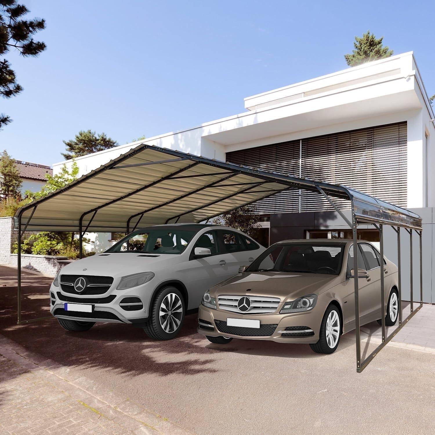 EROMMY Carport 20x20 FT, Heavy Duty Car-port, Car-Shelter with ...