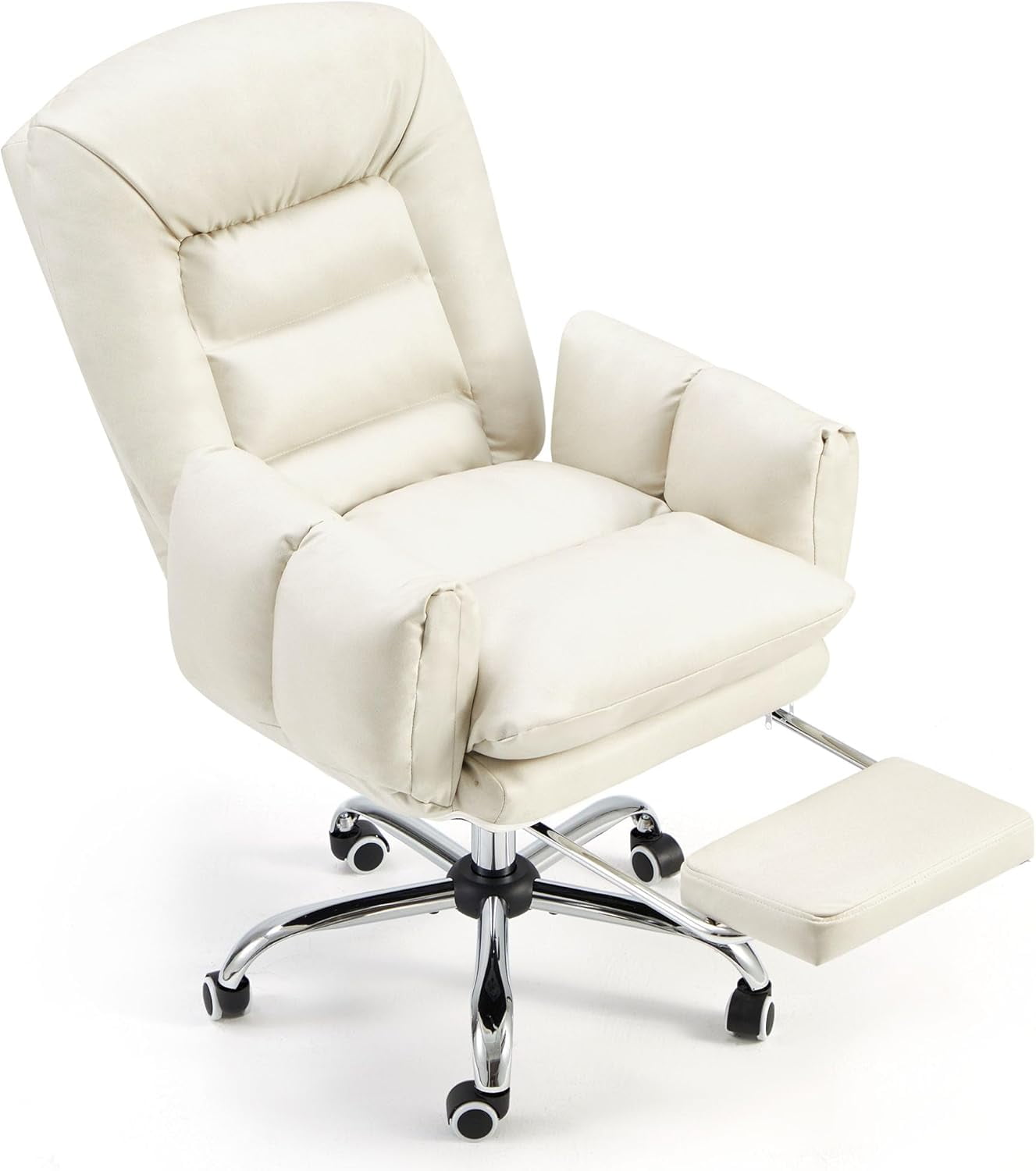 EROMMY Ergonomic Office Chair with Footrest, Comfy Desk Chair with Foot ...