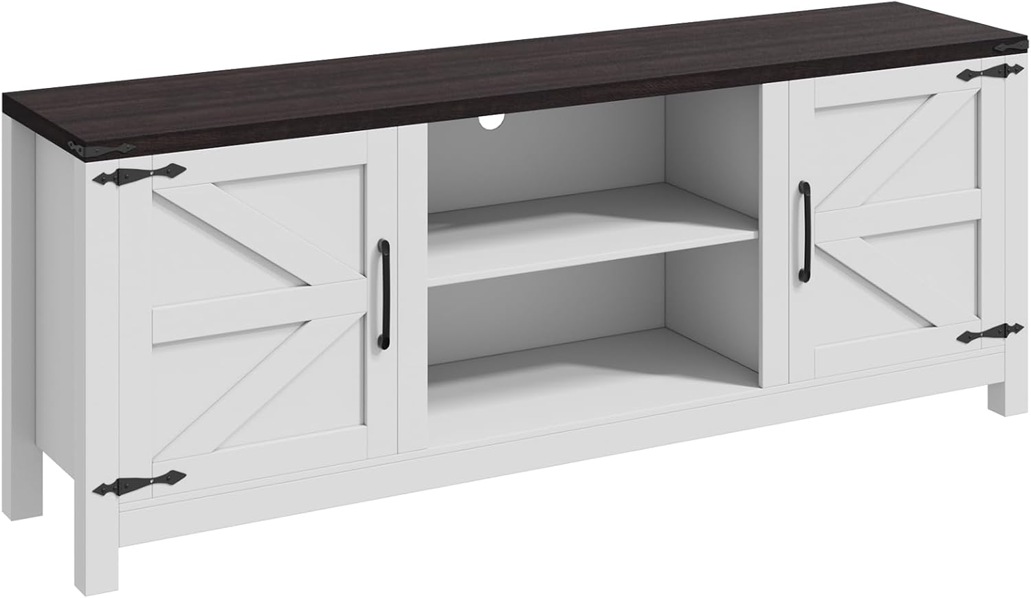 EROMMY Farmhouse TV Stand for 75 Inch TV, 66" TV Console with ...