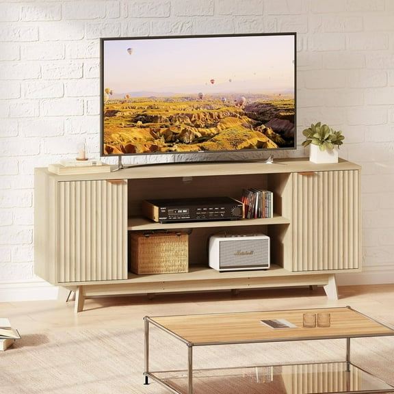 Mid Century Modern TV Stand for 65 Inch TV, Wooden Entertainment Center ...
