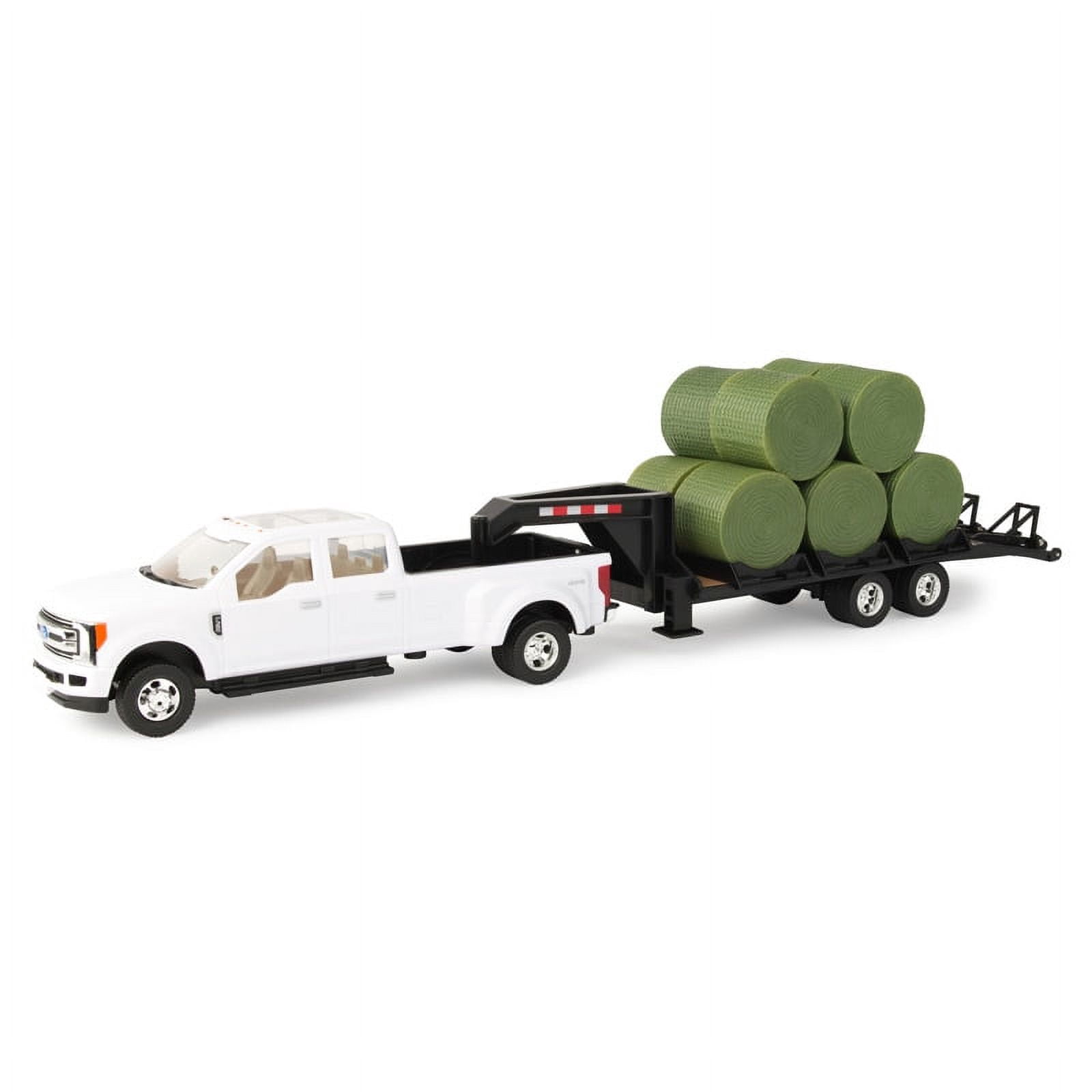 ERTL 1/32 Ford F-350 Dually Pickup Truck with Trailer and Bales 46631 ...