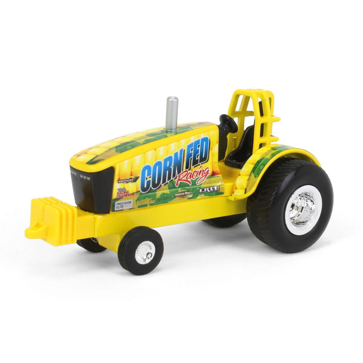 ERTL 1/64 Corn Fed Racing Yellow Pulling Tractor Collect N Play 47495 ...