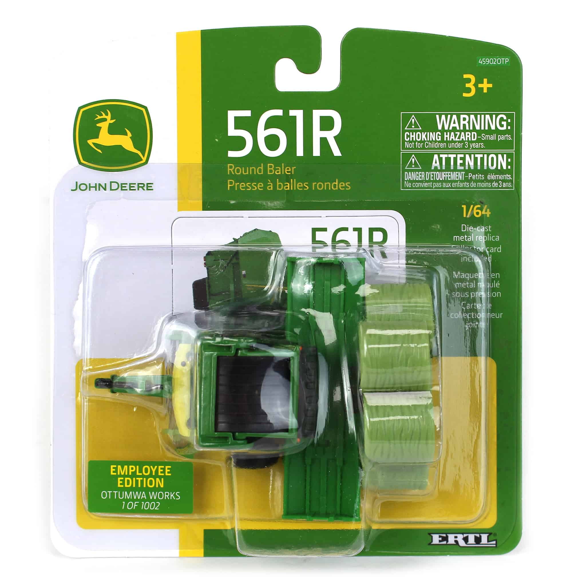 ERTL 1/64 John Deere 561R Round Baler with 6 Bales, Employee Ed. 45902 ...
