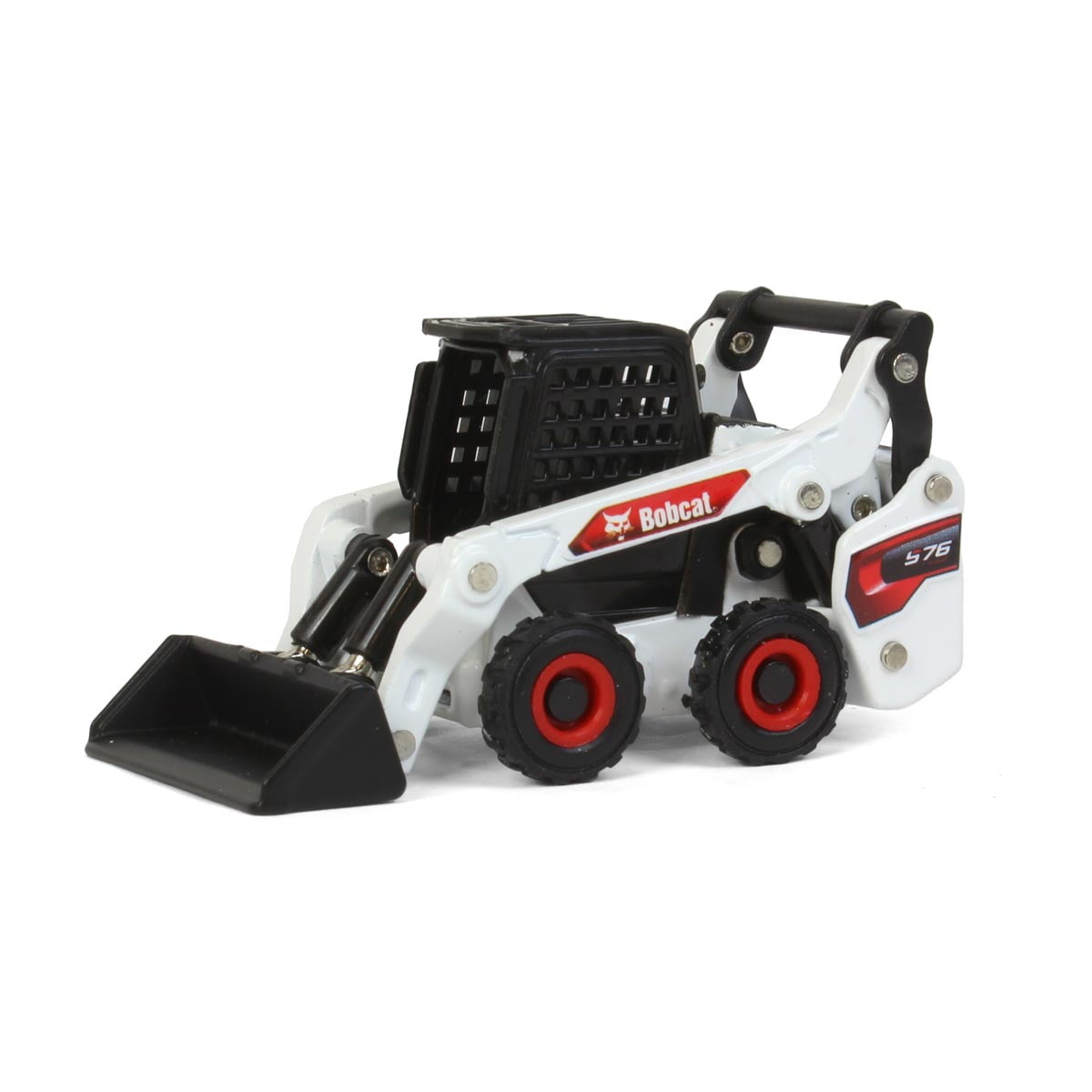 ERTL Die-Cast Metal Toy - 1/64 Scale Bobcat S76 Skid Steer, White and ...