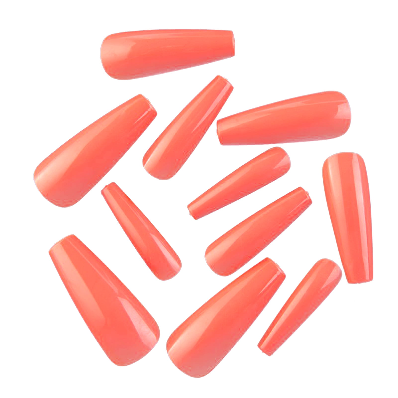 ERTUTUYI Nail Care 100 Pcs Box Color Bar Dance Nail Patch Pure Color ...