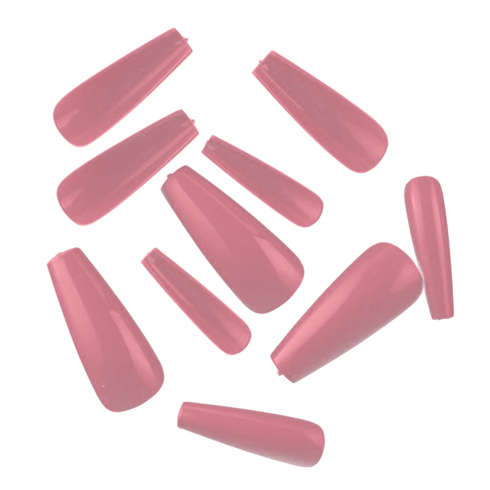 ERTUTUYI Nail Care 100 Pcs Box Color Bar Dance Nail Patch Pure Color ...