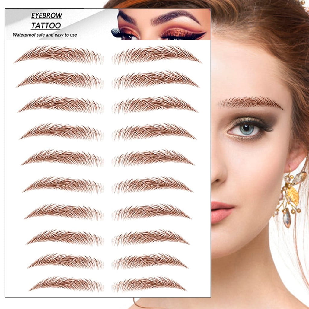 ERTUTUYI Temporary Tattoos 6D Hair-Like Authentic Eyebrows Grooming ...