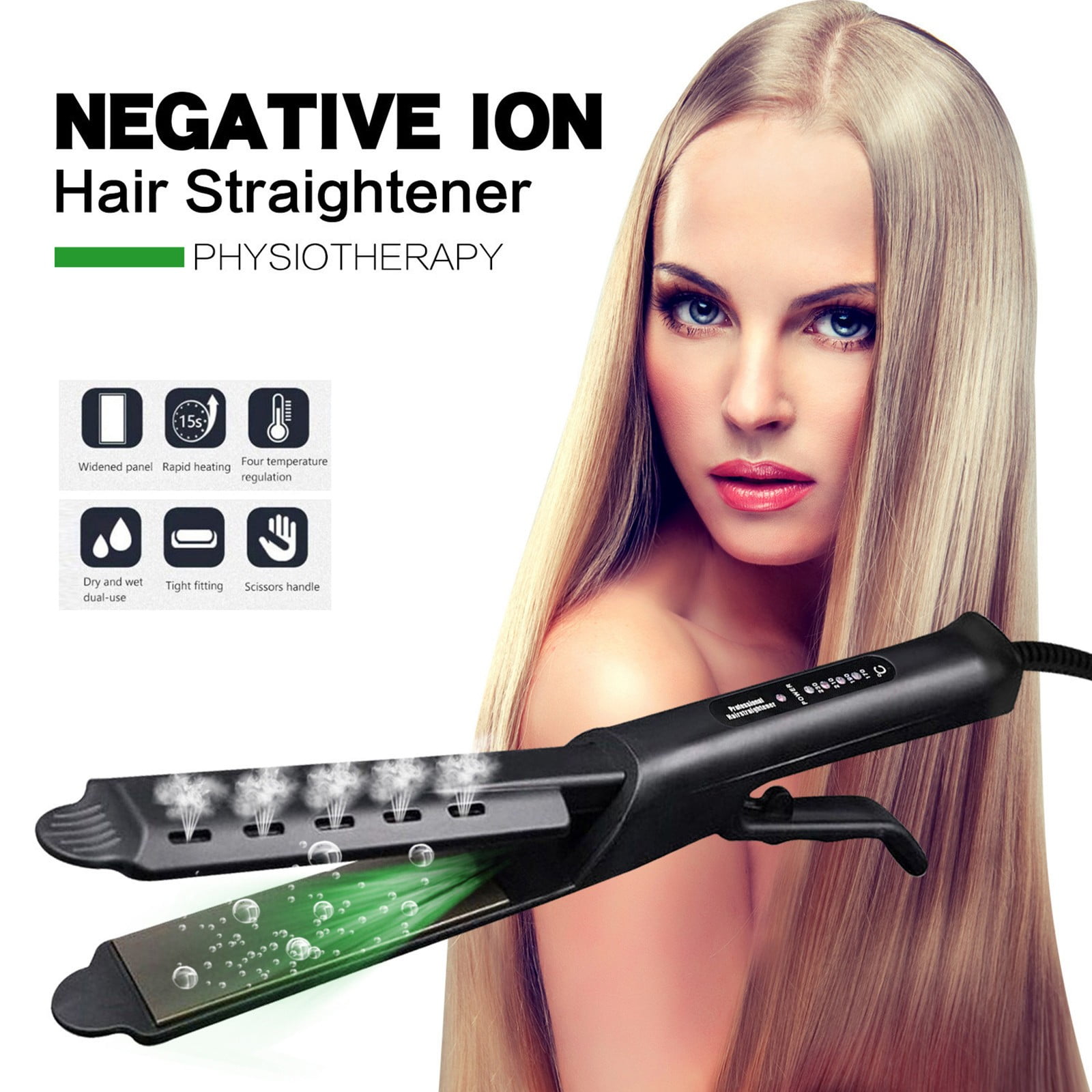 ERTUTUYI Flat Irons Ceramic Tourmaline Ionic Planner Flat Iron ...