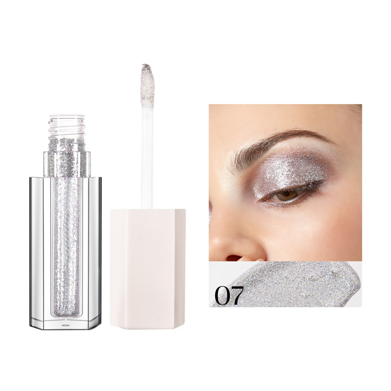 ERTUTUYI 12-Color Liquid Eyeshadow Sparkling Pearlescent Polarized ...