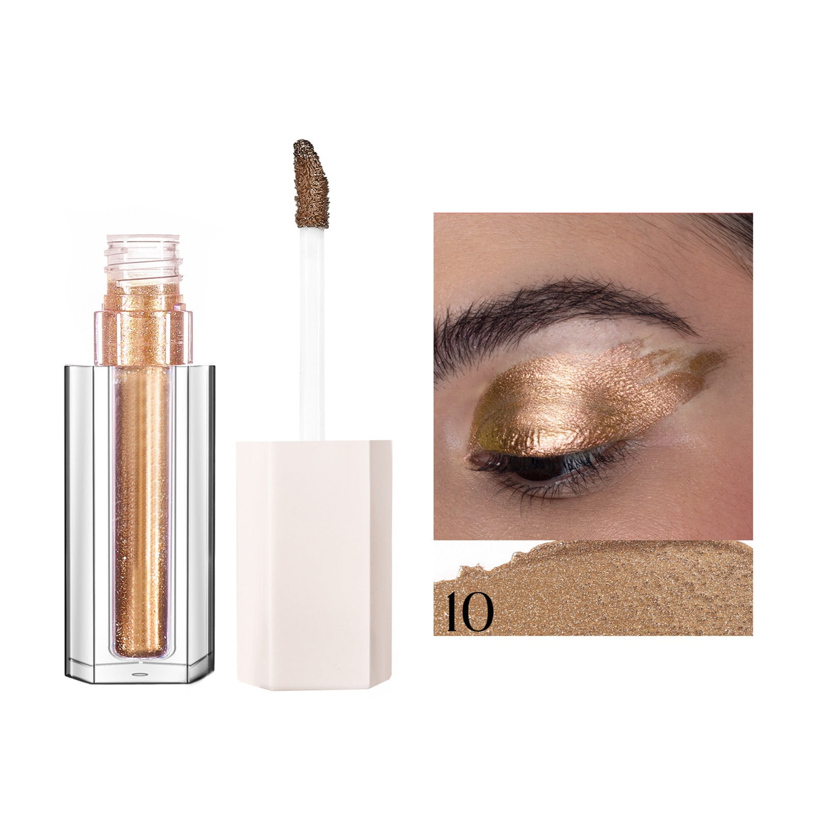 ERTUTUYI 12-Color Liquid Eyeshadow Sparkling Pearlescent Polarized ...