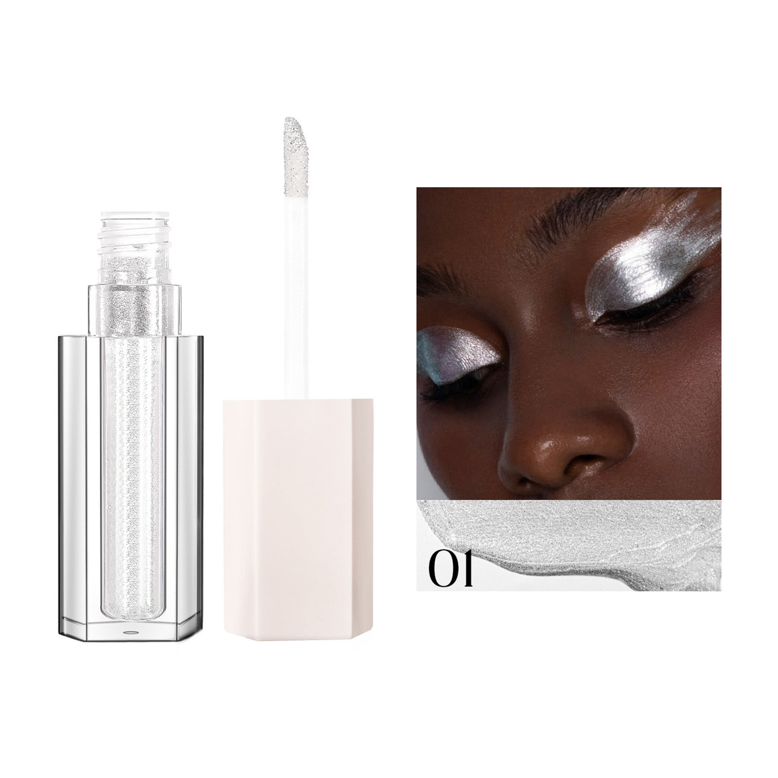ERTUTUYI 12-Color Liquid Eyeshadow Sparkling Pearlescent Polarized ...