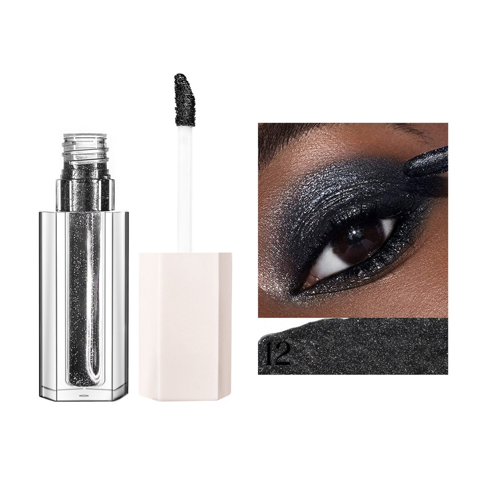 ERTUTUYI Liquid Eyeshadow Eyeshadow 12 Colors Shine Bright Eye Shadow ...