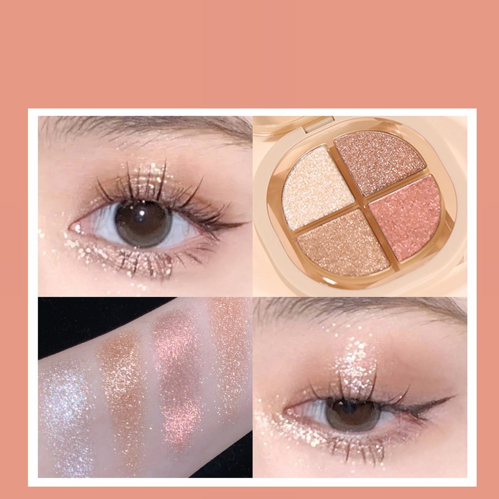 ERTUTUYI Cosmetics Eyeshadow 4 Color Eyeshadow Pearlescent Delicate ...