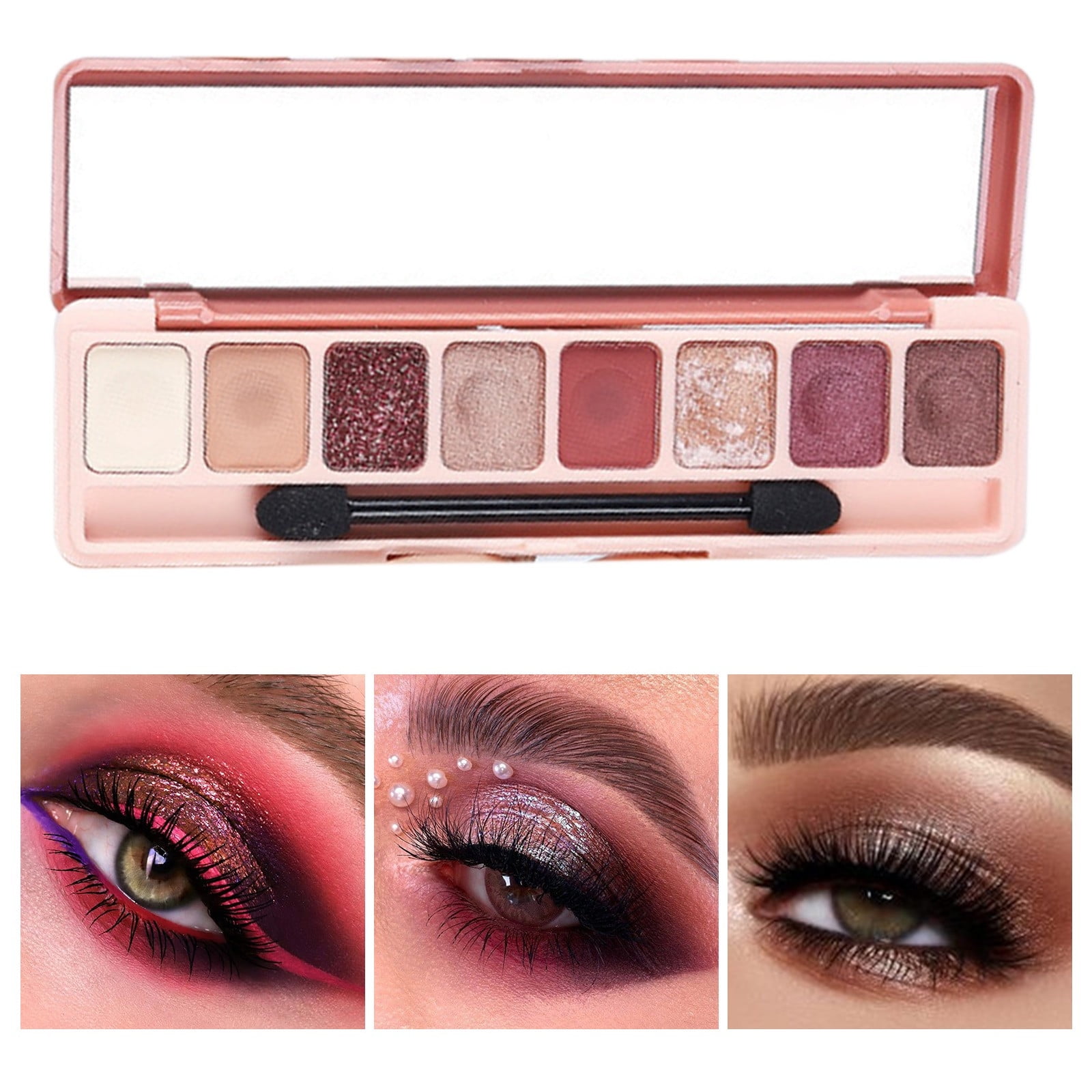 ERTUTUYI Cosmetics Eyeshadow 8Color Fingertip Eye Shadow Flash Powder ...