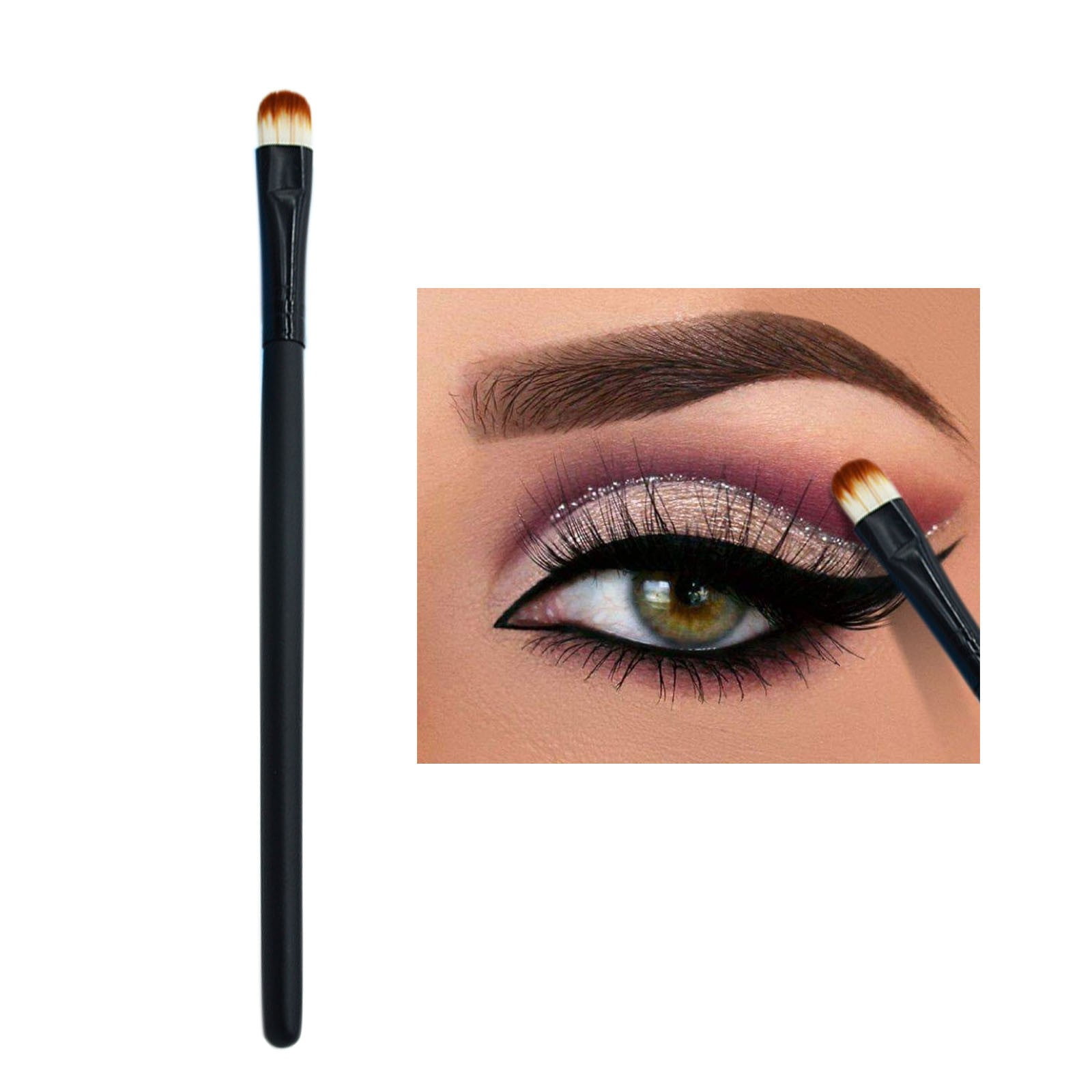 ERTUTUYI Makeup Brushes Eyeshadow Brush Man Made Fiber Long Rod Makeup ...