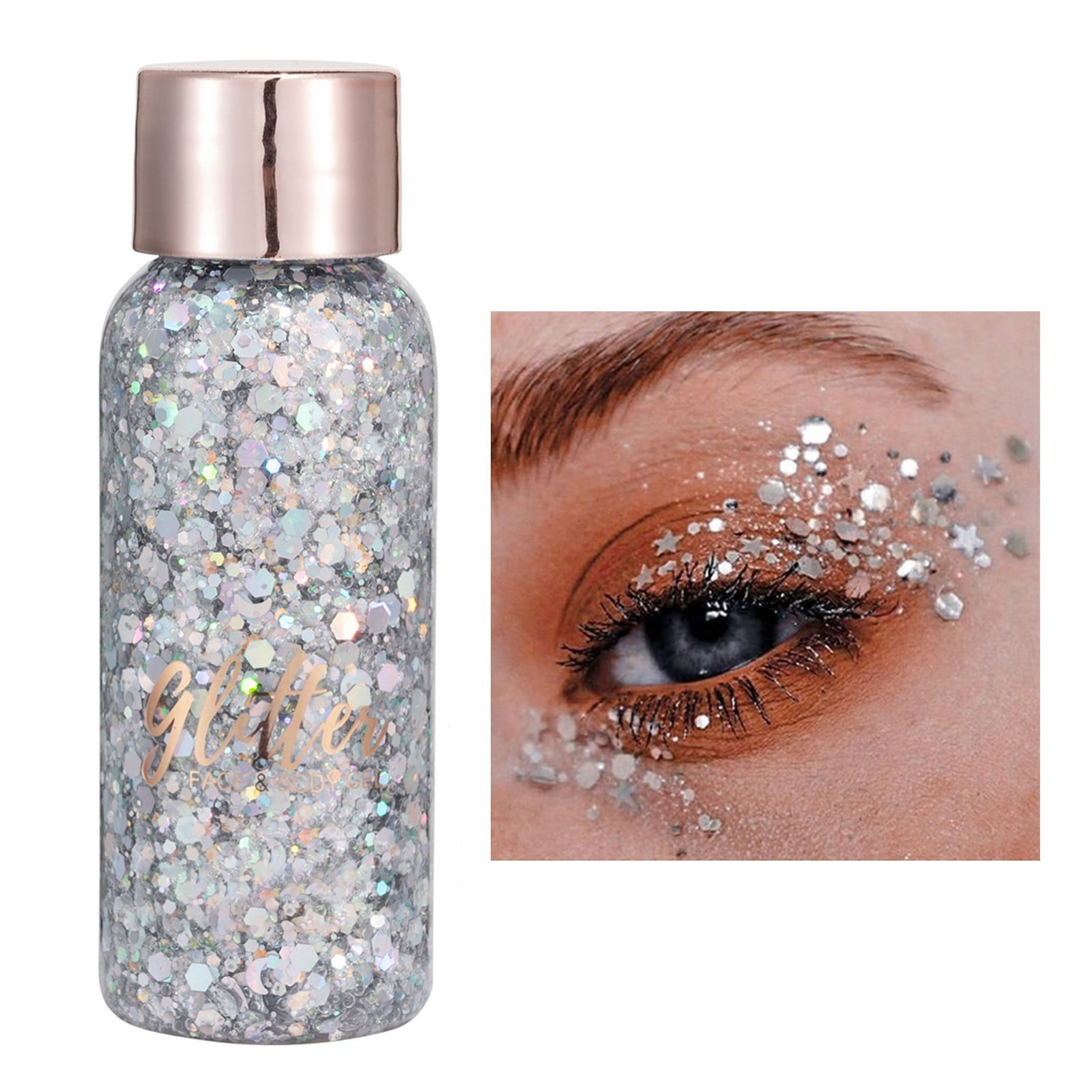 ERTUTUYI Eyeshadow Glitter Eye Shadow Sequin Gel Scale Face Body Lotion ...