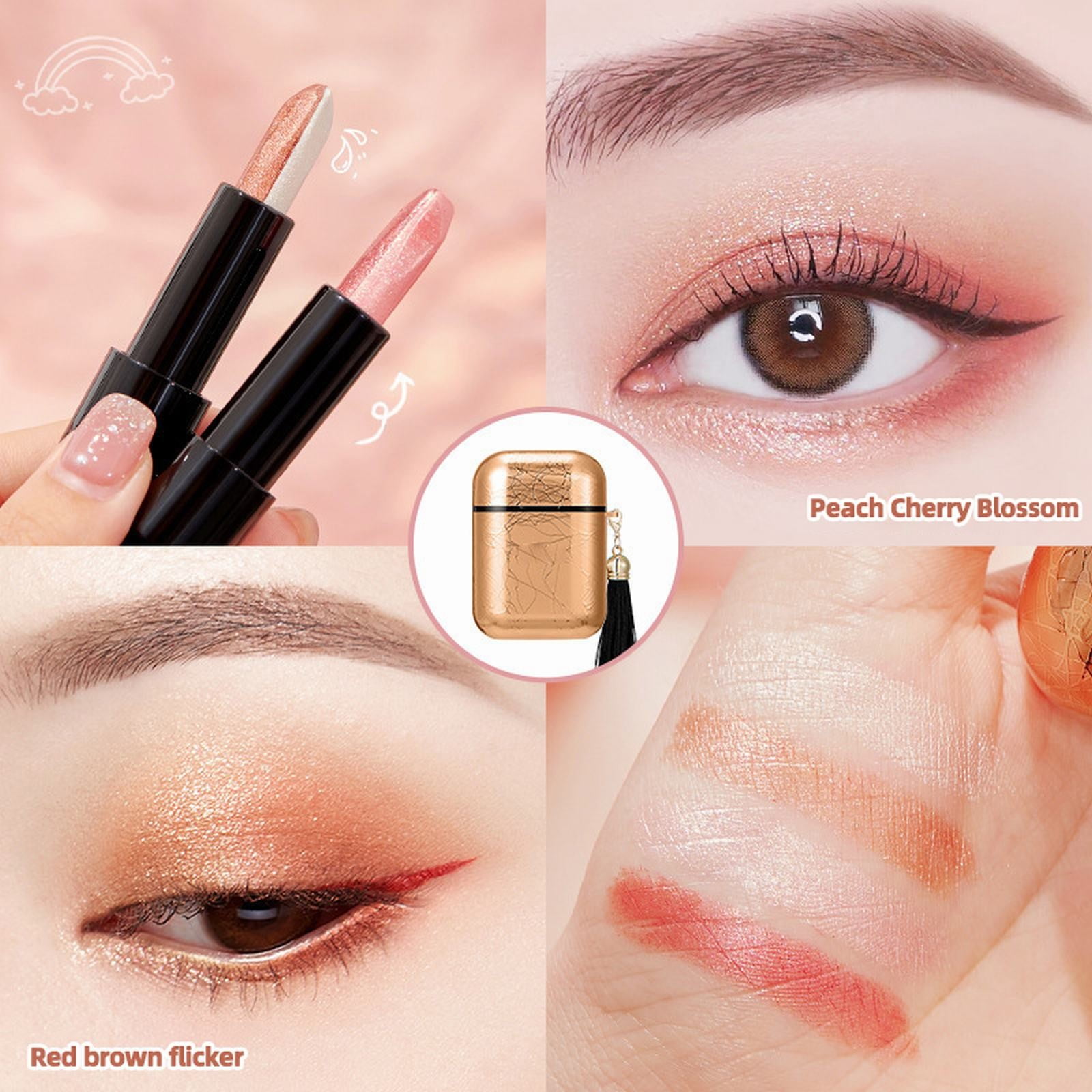 ERTUTUYI Eyeshadow Gradient Two Color Eye Shadow Stick Double Tube One ...