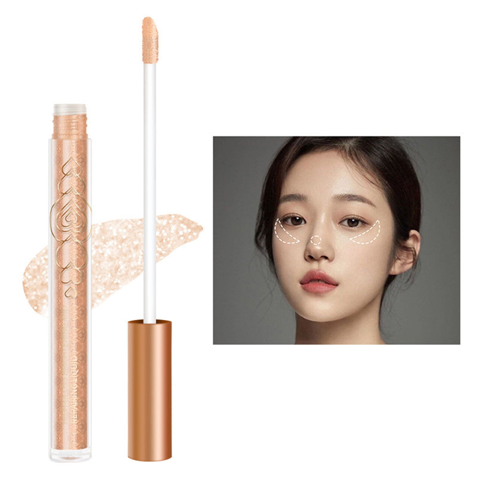 ERTUTUYI Eyeshadow Light Concealer Highlighter Shade Brightening Liquid ...