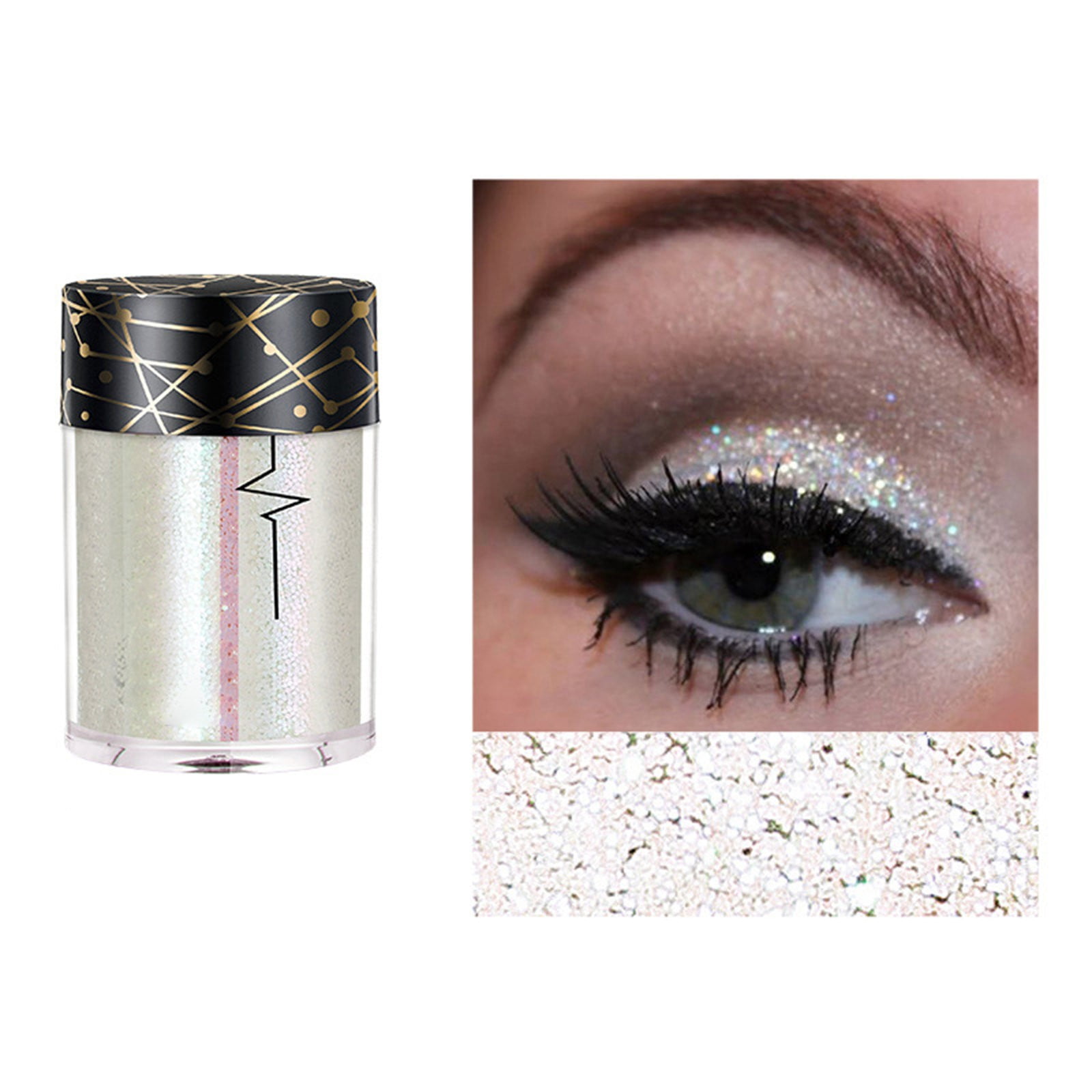 ERTUTUYI Cosmetics Monochrome Eye Shadow Glitter Sequins Diamond ...
